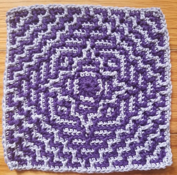 striped crochet square CROCHET AFGHAN SQUARE pattern crochet blanket ...
