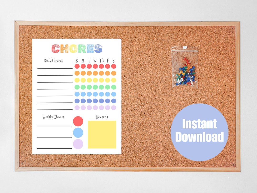 Printable Chore Chart Bundle Daily, Weekly, Monthly Chore ...