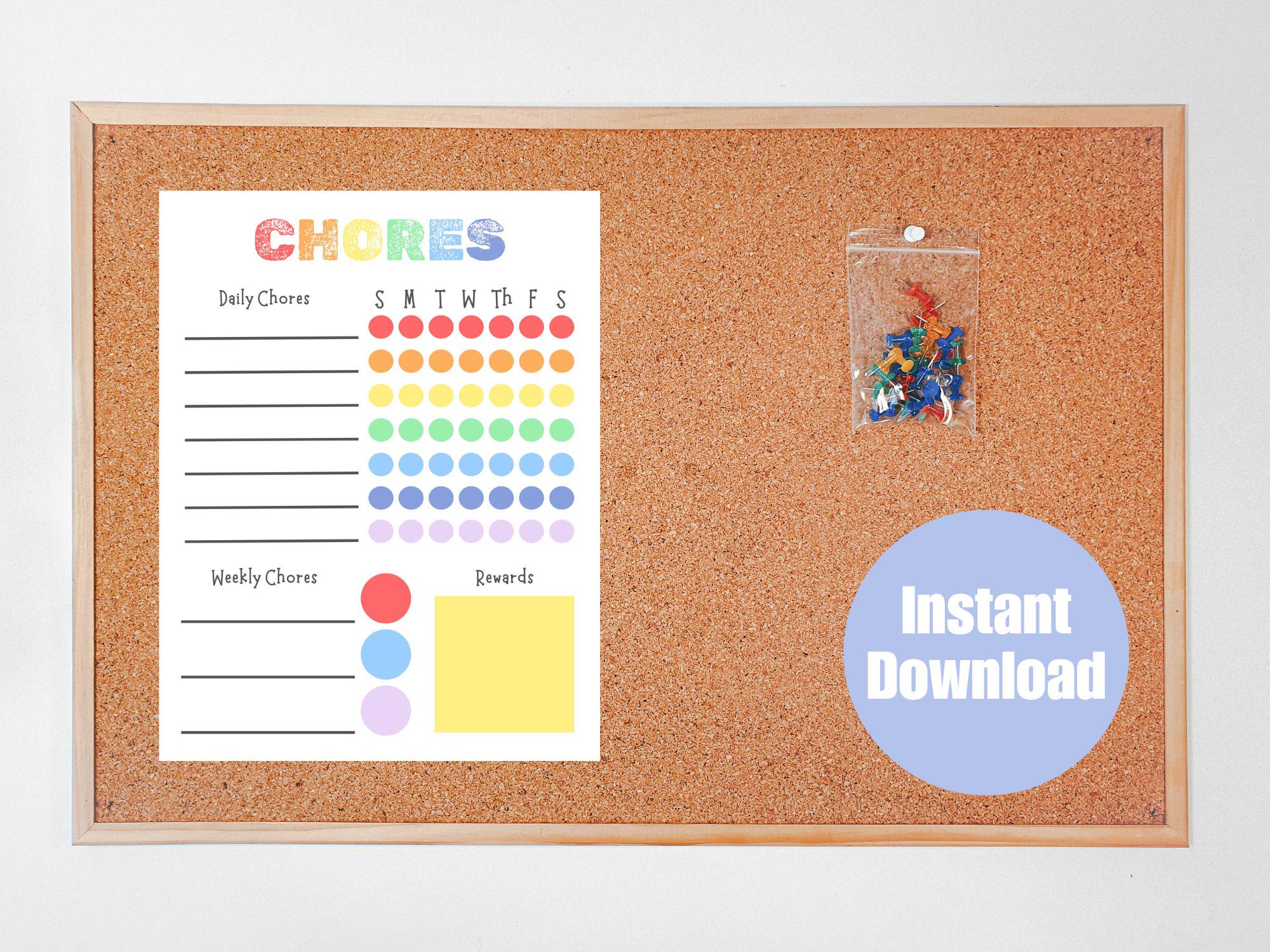 Printable Chore Chart Bundle Daily, Weekly, Monthly Chore ...