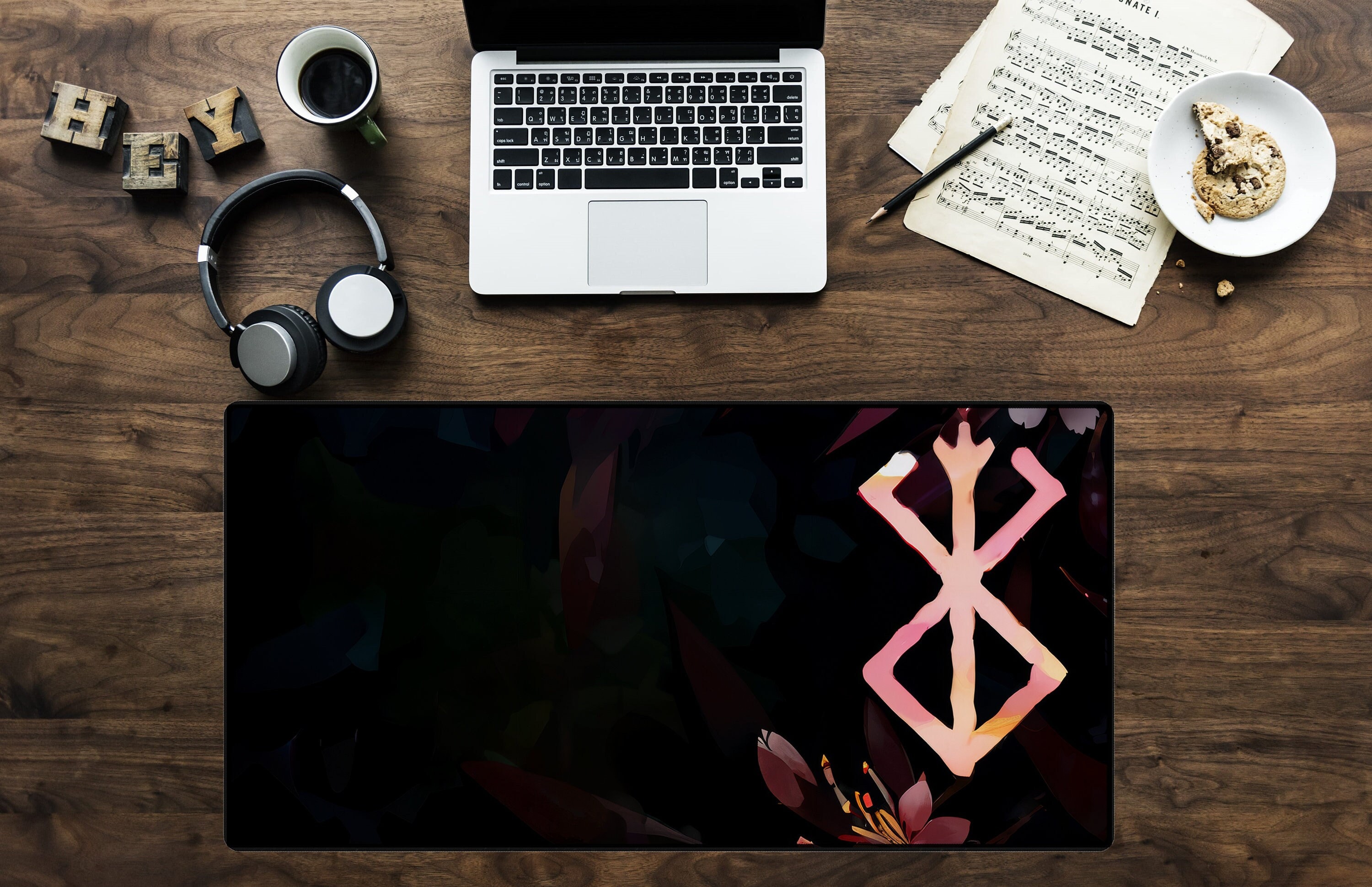 Dark Desk Mat, Gothic Anime Desk Pad, Occult Aesthetic, Gamer Mousepad ...