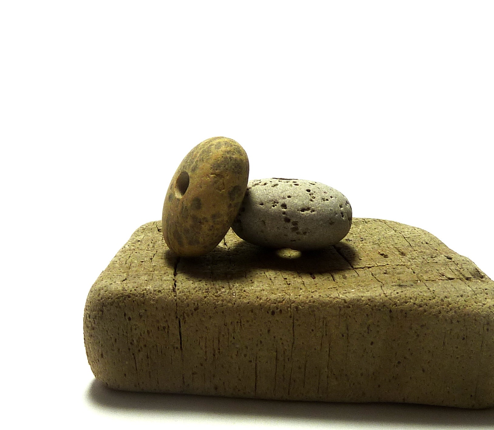 Stone Wheels Beach Pebbles Egg Shaped Donuts Rondelles Pebbles - Etsy