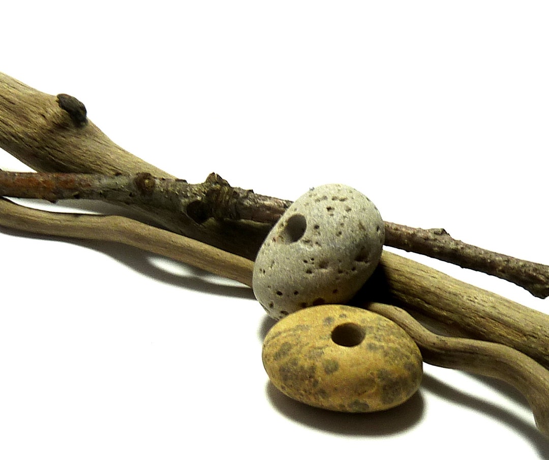 Stone Wheels Beach Pebbles Egg Shaped Donuts Rondelles Pebbles - Etsy