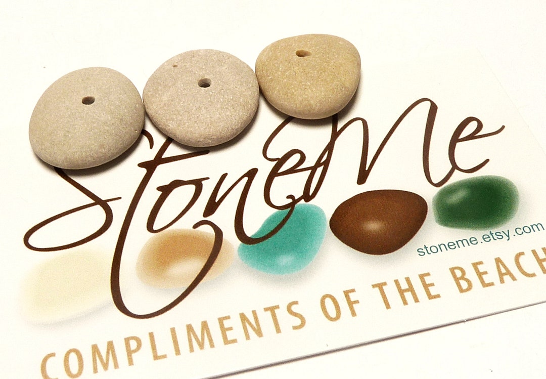 Drilled Beach Stones Stack Cairn Pebble Spacers Natural Stone Stacker ...