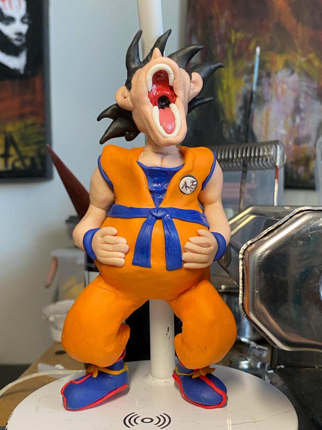 Pregnant Goku Sculpture - Etsy