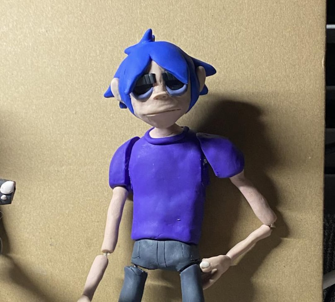 2D Gorillaz Poseable Sculpture Gorillaz Figurine - Etsy