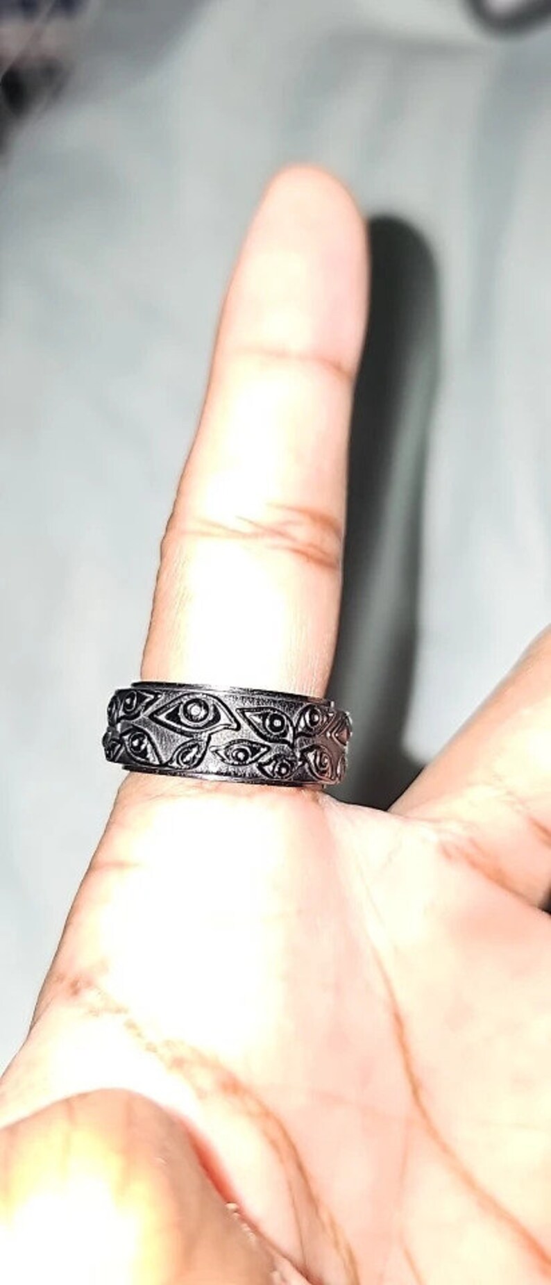Jujutsu Kaisen Ring Sukuna Spinner, Gold Fidget Anxiety Relief Ring ...