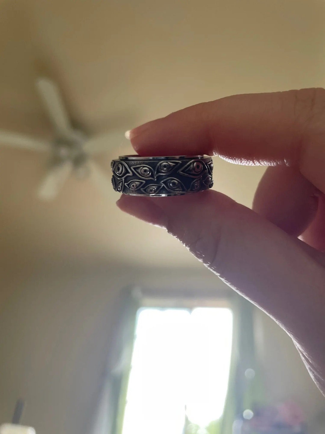 Jujutsu Kaisen Ring Sukuna Spinner, Gold Fidget Anxiety Relief Ring ...