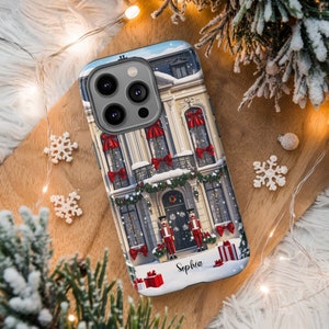Custom Name Christmas Phone Case, Xmas Nutcracker Case, Personalised ...