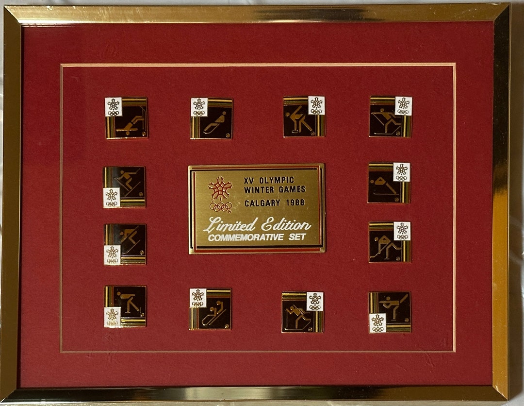 Limited Edition Calgary 1988 Olympic “pictogram” Series Pins Set 12pc ...