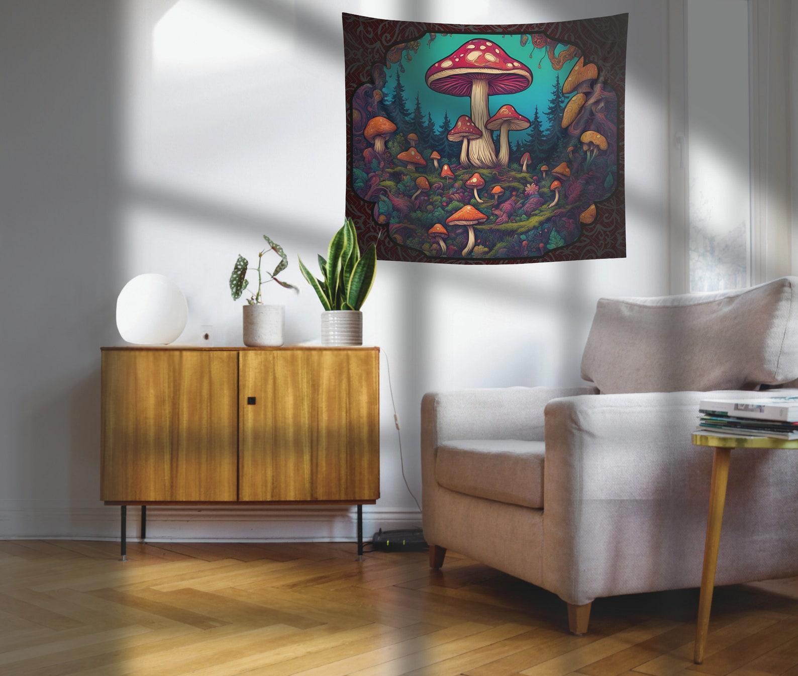 Cottagecore Mushroom Tapestry, Weirdcore Home Decor - Etsy