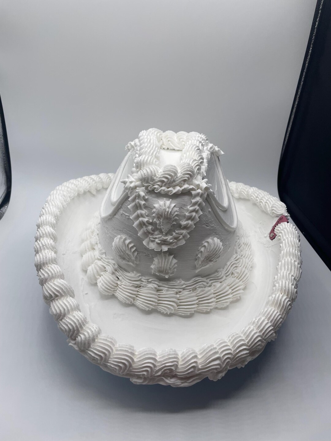 White Wedding Fake Cake Cowboy Hat - Etsy