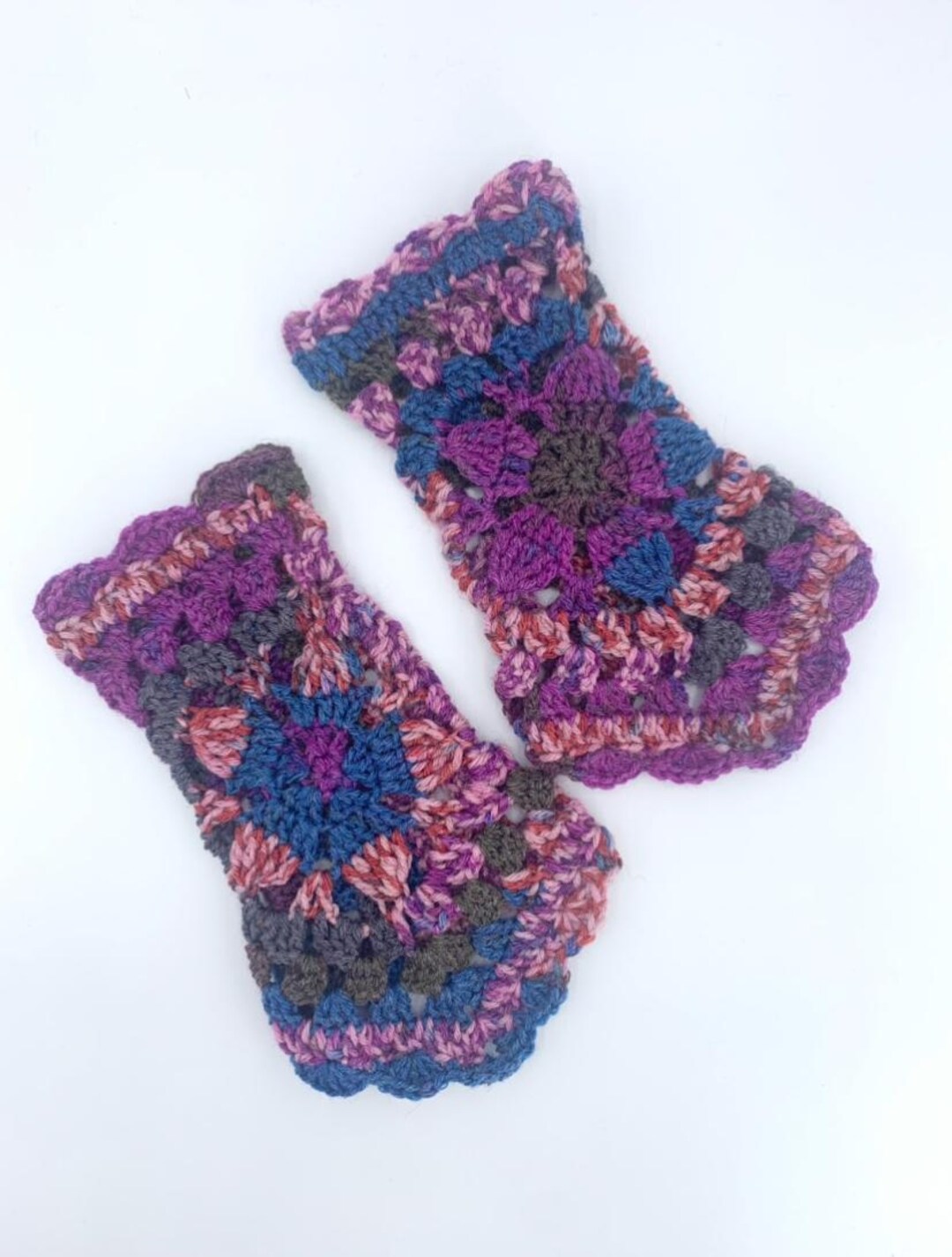 Spring Fling Crocheted Cuffs - Fingerless Gloves - Wrist Warmers - Hand ...