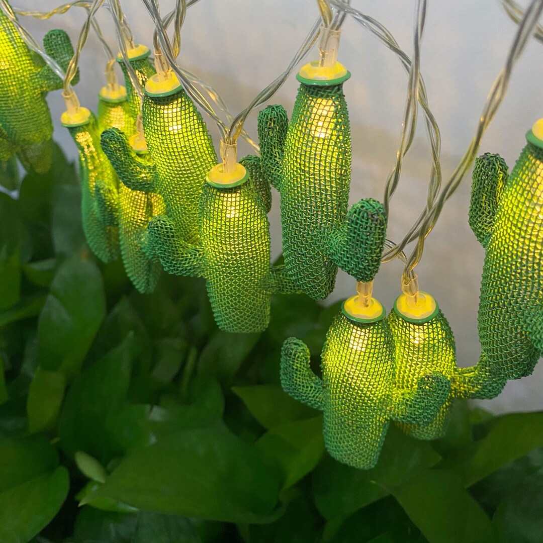 Cactus String Lights, Artwork Cactus Fairy Lights, Bedroom Wedding ...