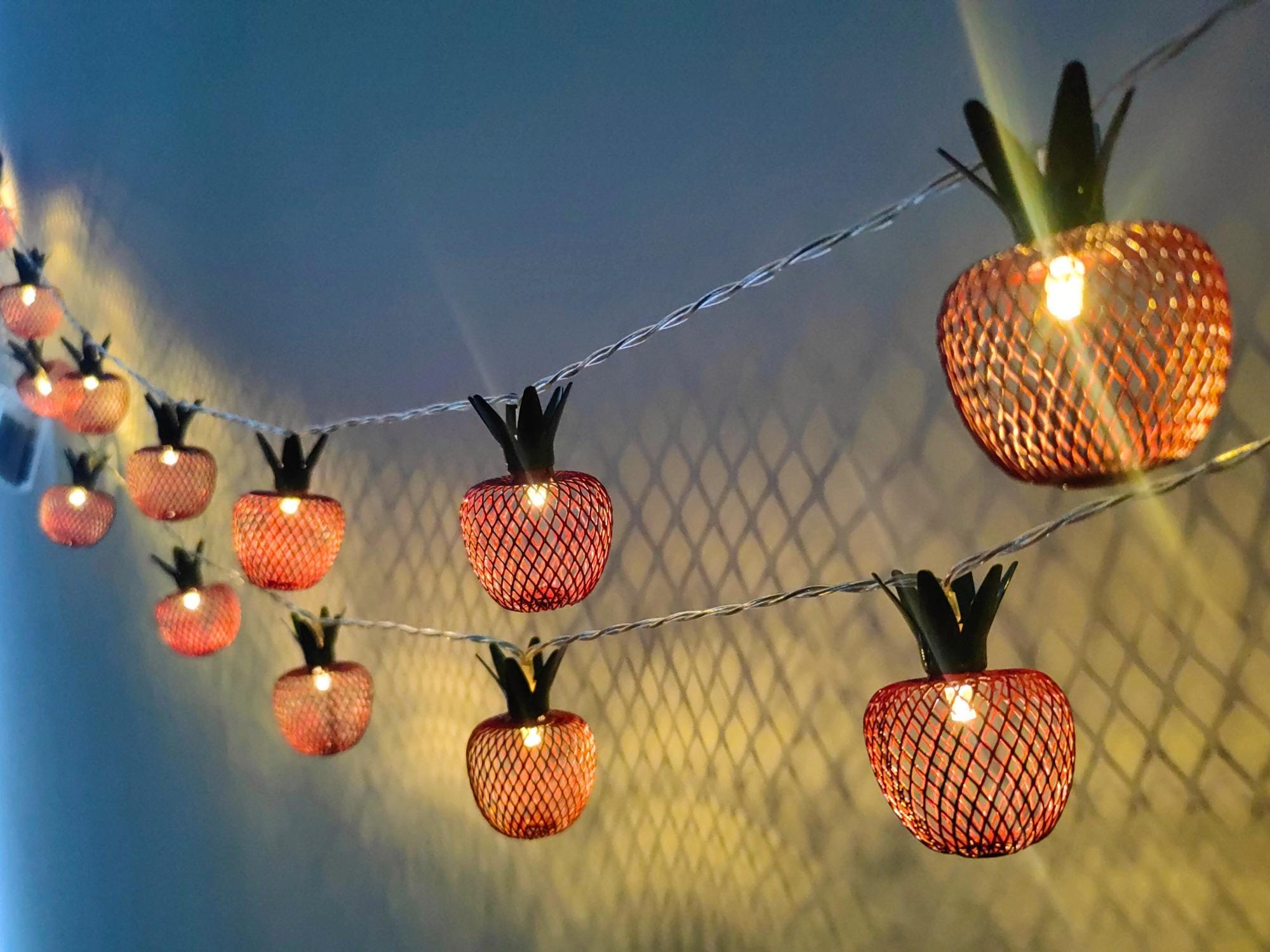 Apple Fairy Lights, Metal Apple String Lights for Indoor Bedroom ...