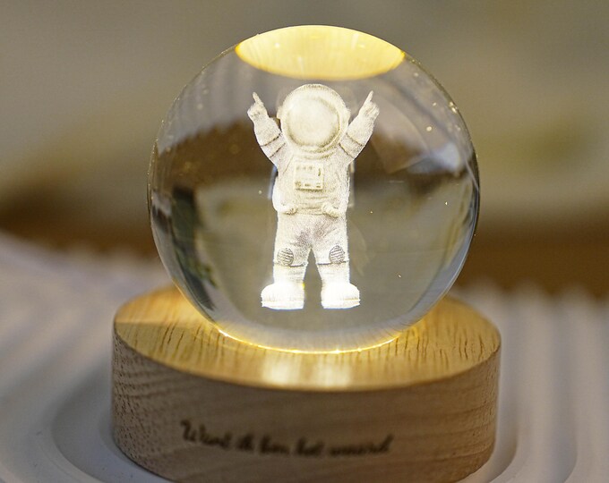 3D Galaxy Crystal Ball Night Light-custom Crystal Photo Night Lamp-3d ...
