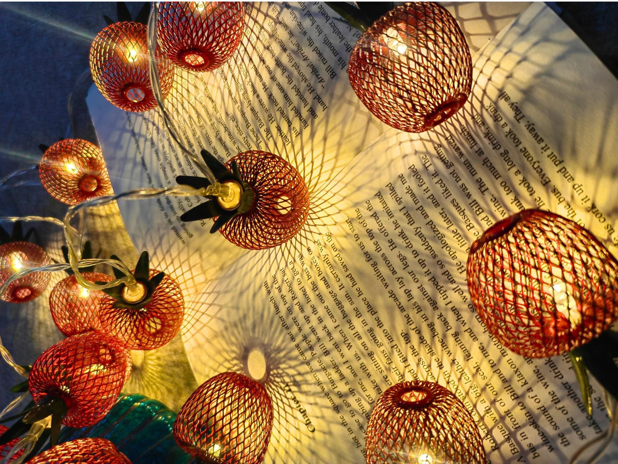 Apple Fairy Lights, Metal Apple String Lights for Indoor Bedroom ...