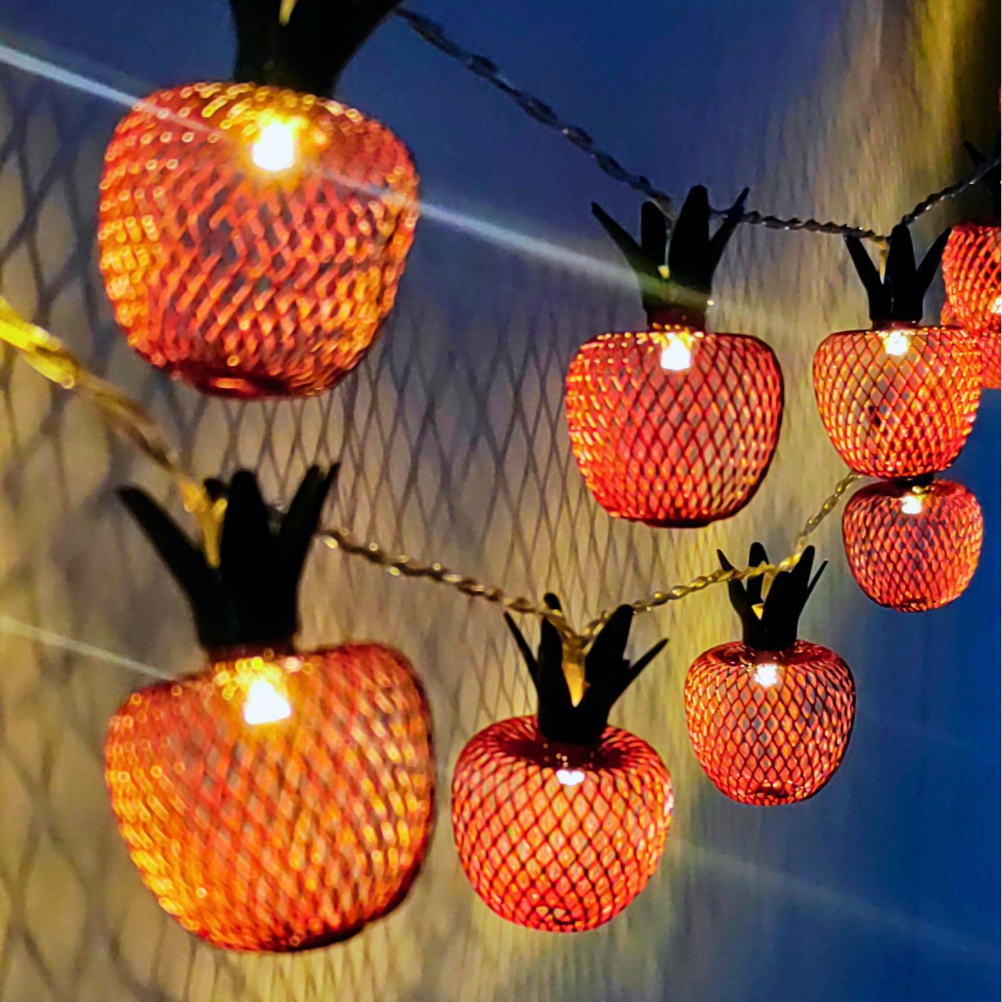 Apple Fairy Lights, Metal Apple String Lights for Indoor Bedroom ...