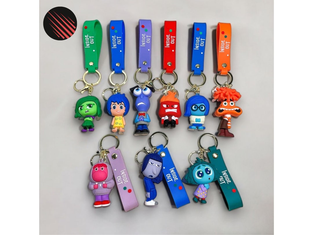 Cute Emotion Inside Out Keychain, Anime Cartoon Character Keyring, Gift ...