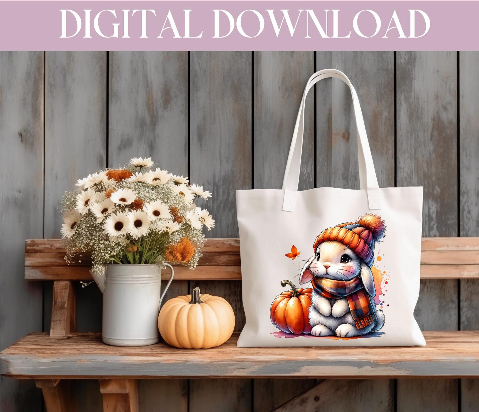 Fall Rabbit PNG Cute Fall Rabbit Clipart Autumn Halloween Rabbit Bunny ...