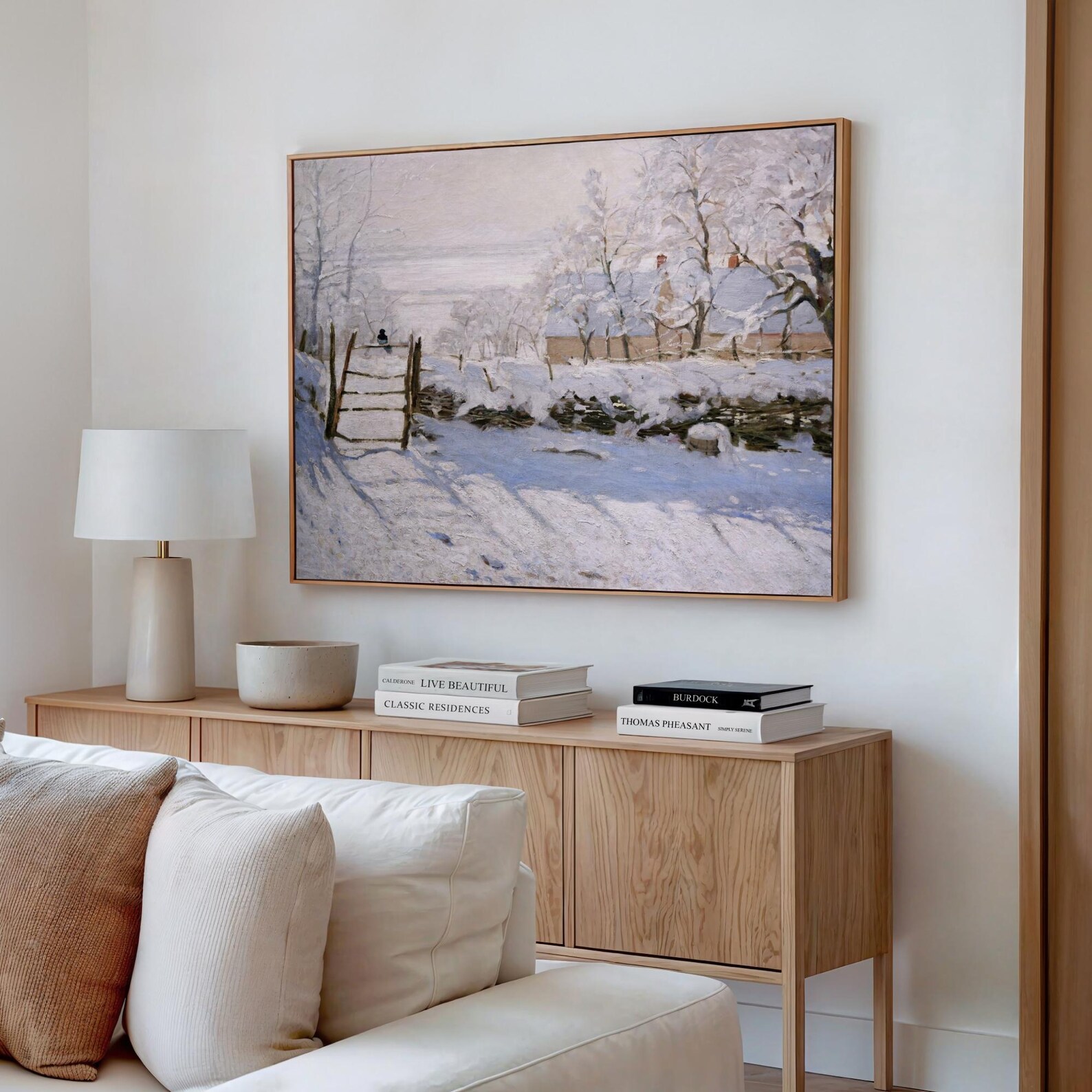 Monet Winter Landscape Print Digital Download Antique Claude Monet Snow ...