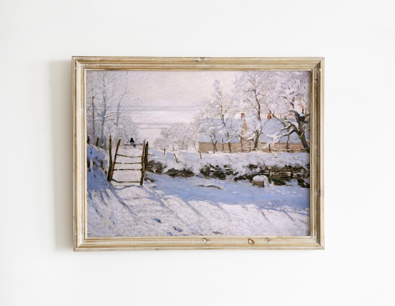 Monet Winter Landscape Print Digital Download Antique Claude Monet Snow ...