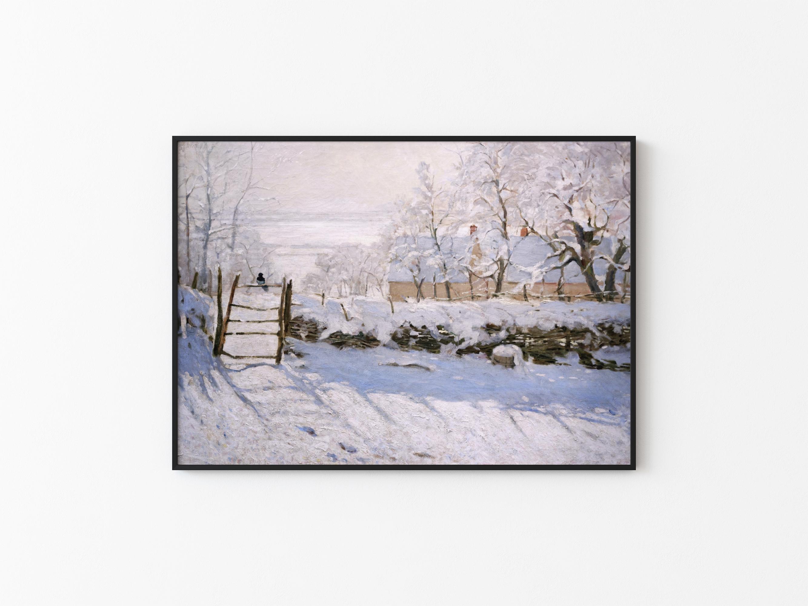 Monet Winter Landscape Print Digital Download Antique Claude Monet Snow ...