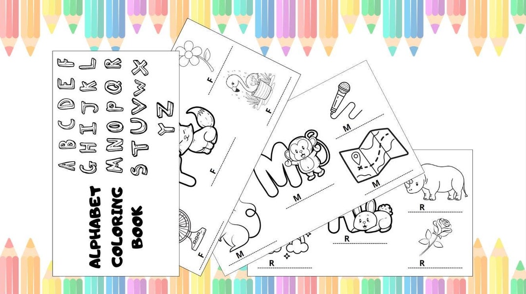 Printable Coloring Alphabet Book (not Only) for Kids | Learning ...