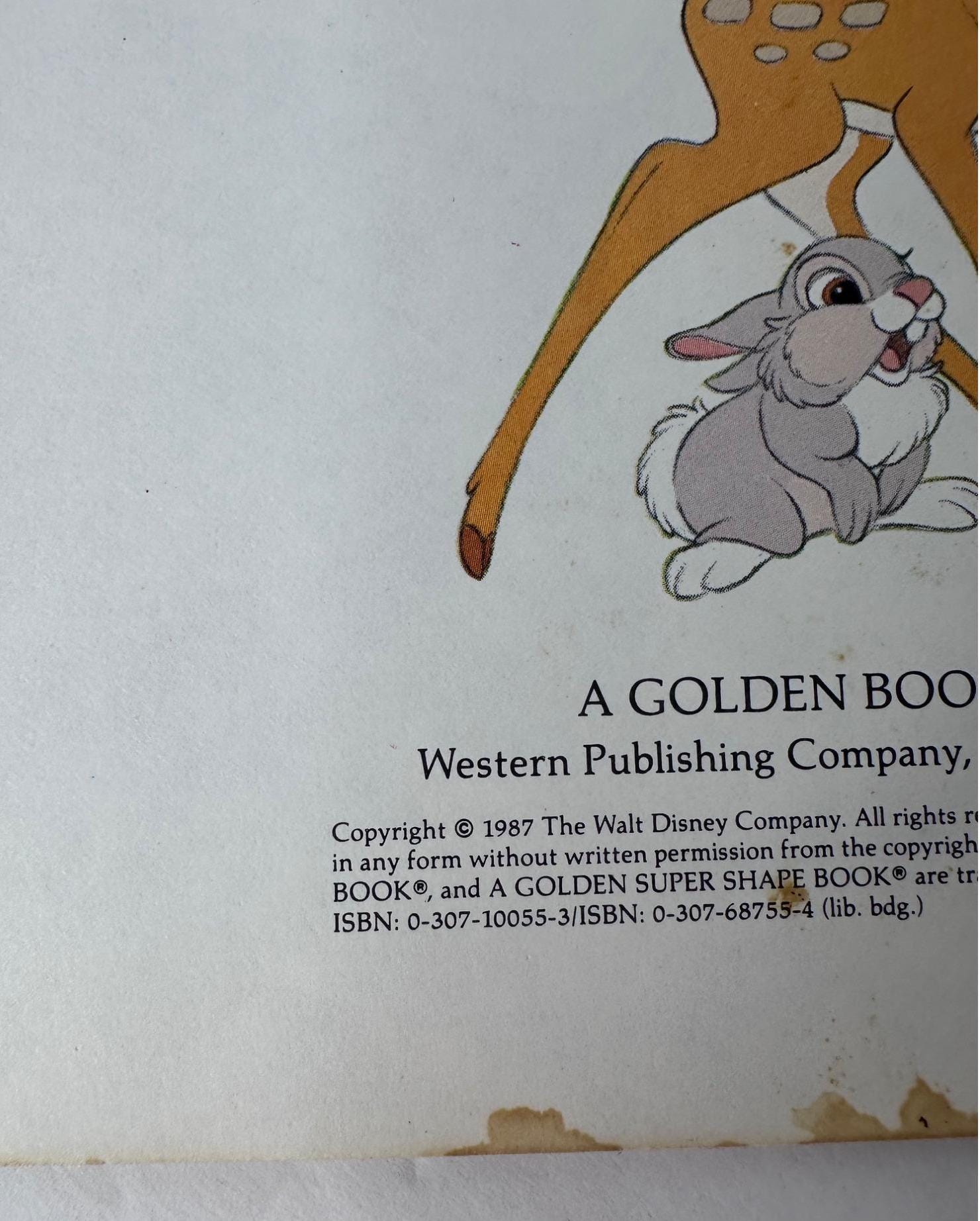 Disney Bambi Golden Super Shape Book 1987 - Etsy