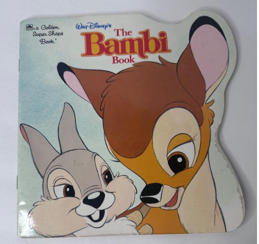 Disney Bambi Golden Super Shape Book 1987 - Etsy