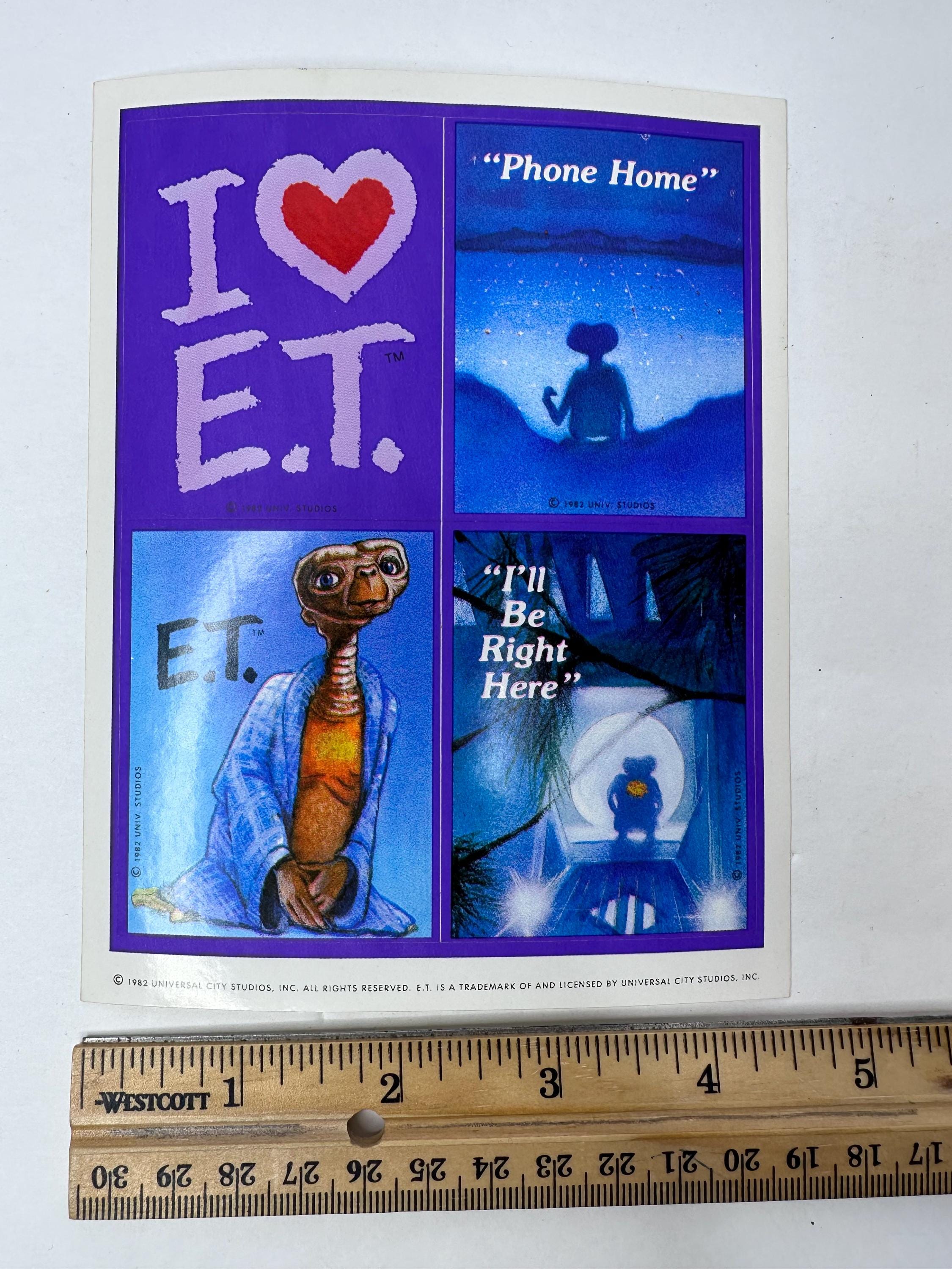 Set of 4 E.T. Stickers 1982 Universal City Studios Vintage - Etsy