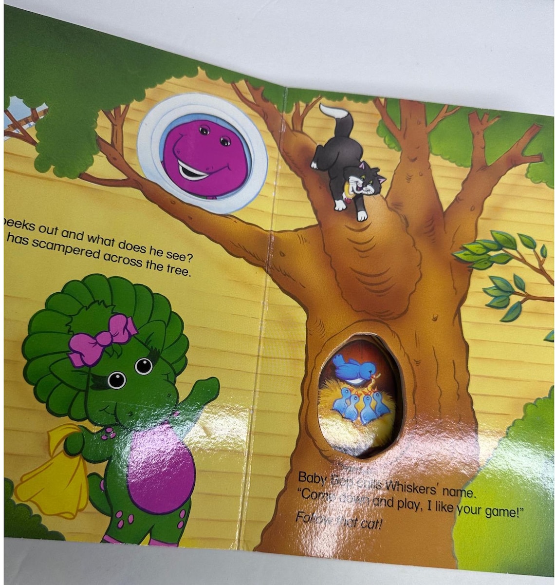 Barney & Baby Bop Follow That Cat Board Book 1994 - Etsy