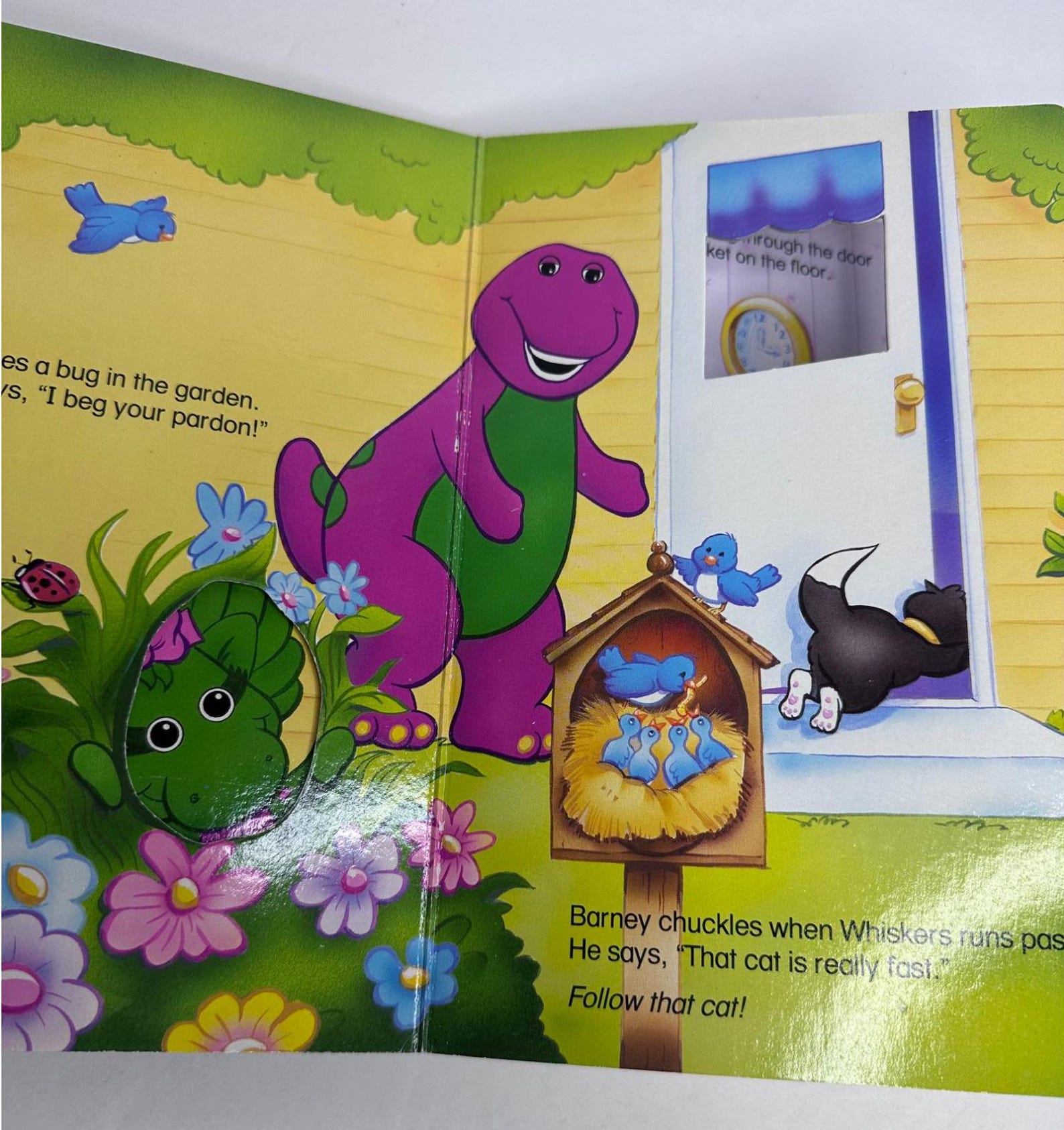 Barney & Baby Bop Follow That Cat Board Book 1994 - Etsy