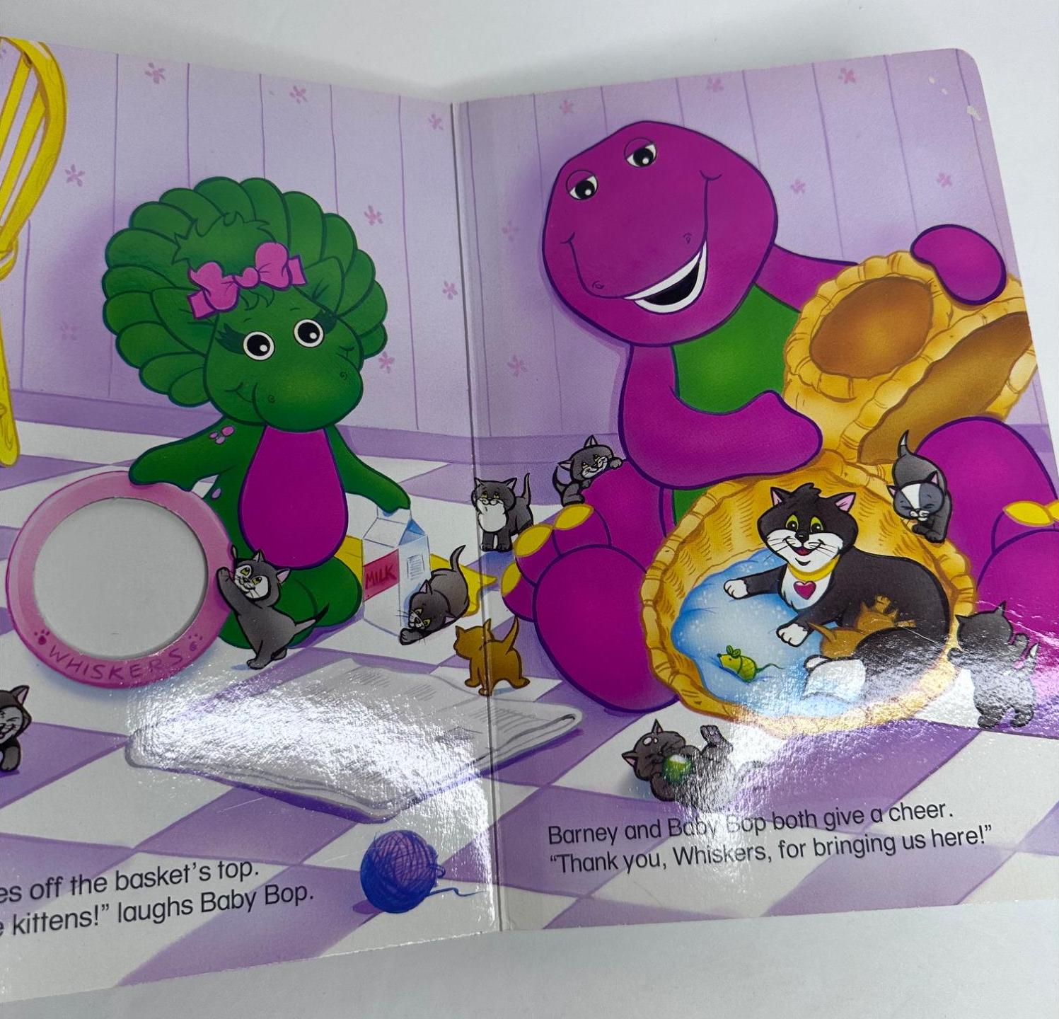 Barney & Baby Bop Follow That Cat Board Book 1994 - Etsy