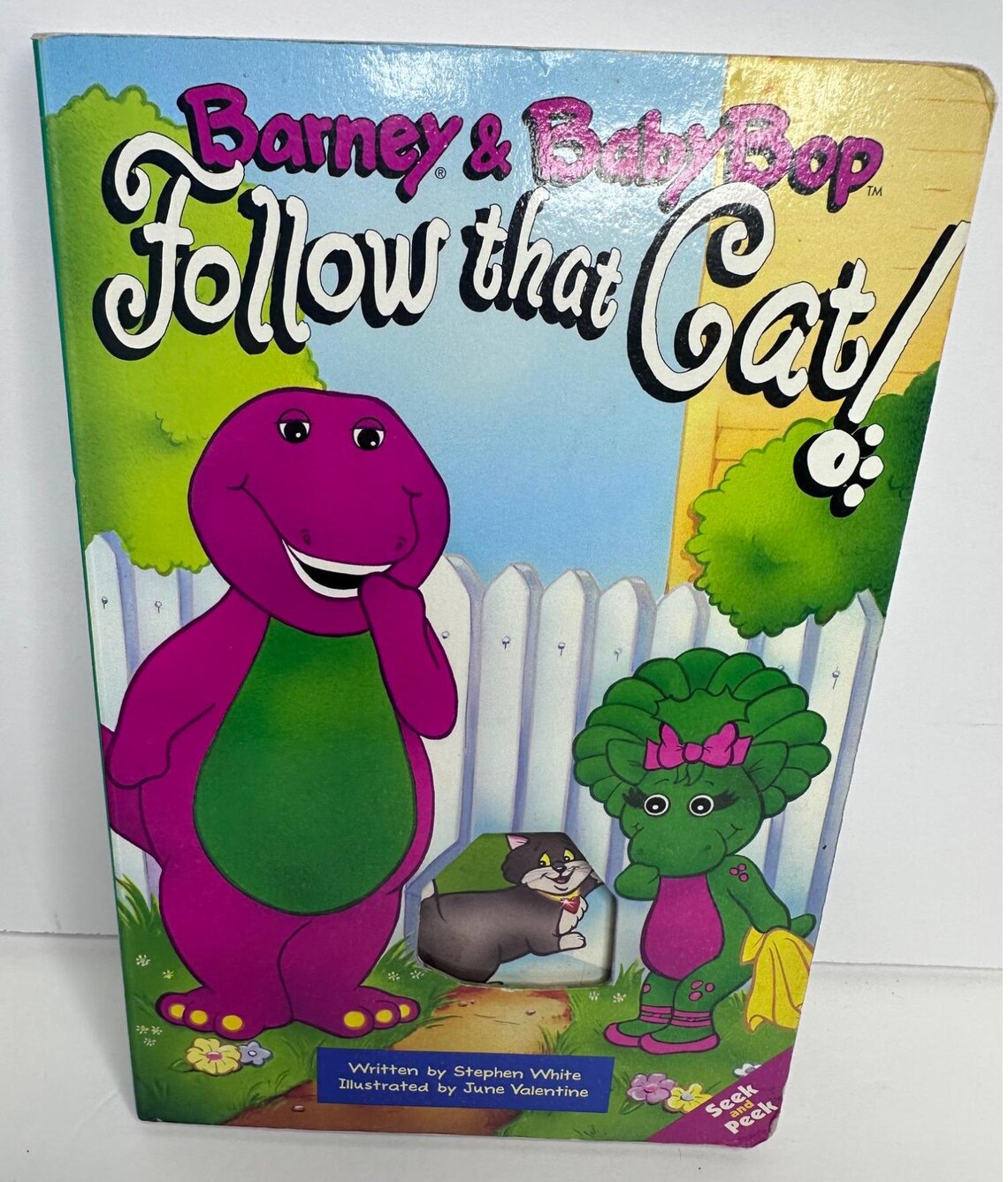 Barney & Baby Bop Follow That Cat Board Book 1994 - Etsy