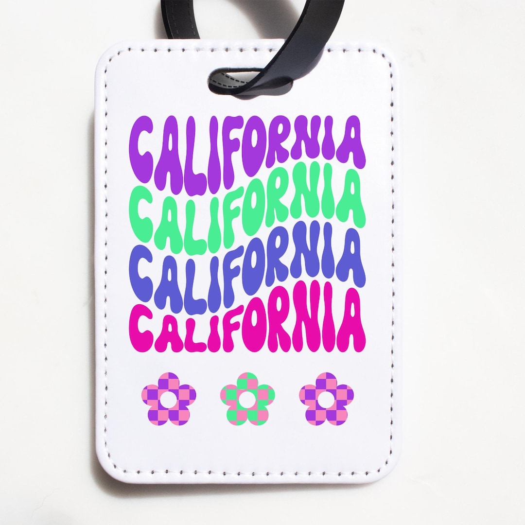 California Luggage Bag Tag With Buckle Travel Bag Tag Luggage Carry on ...