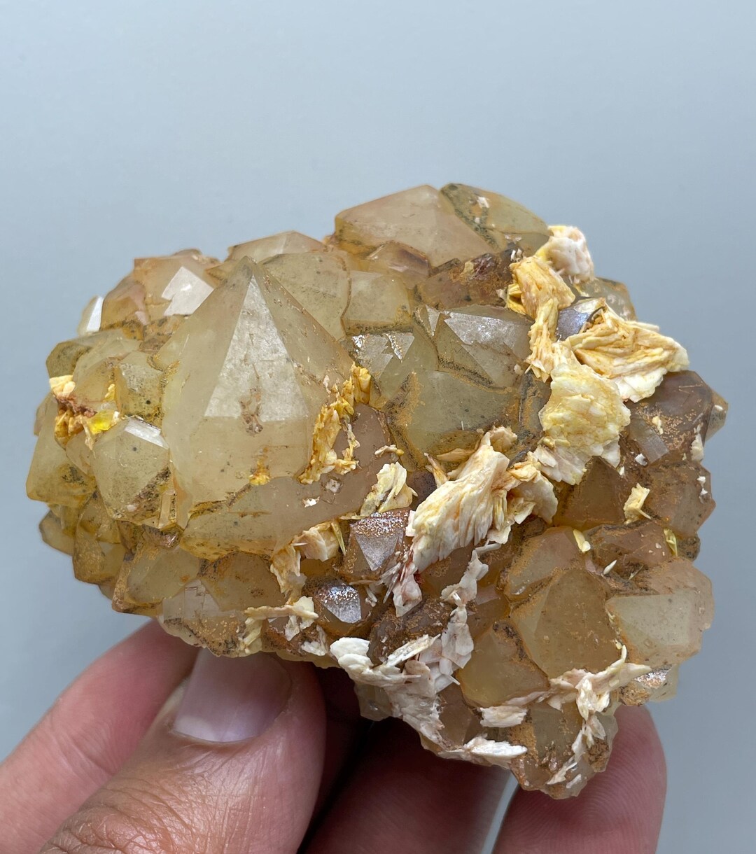 Quartz With Barite Crystals – Natural Mineral Specimen From Morocco ...
