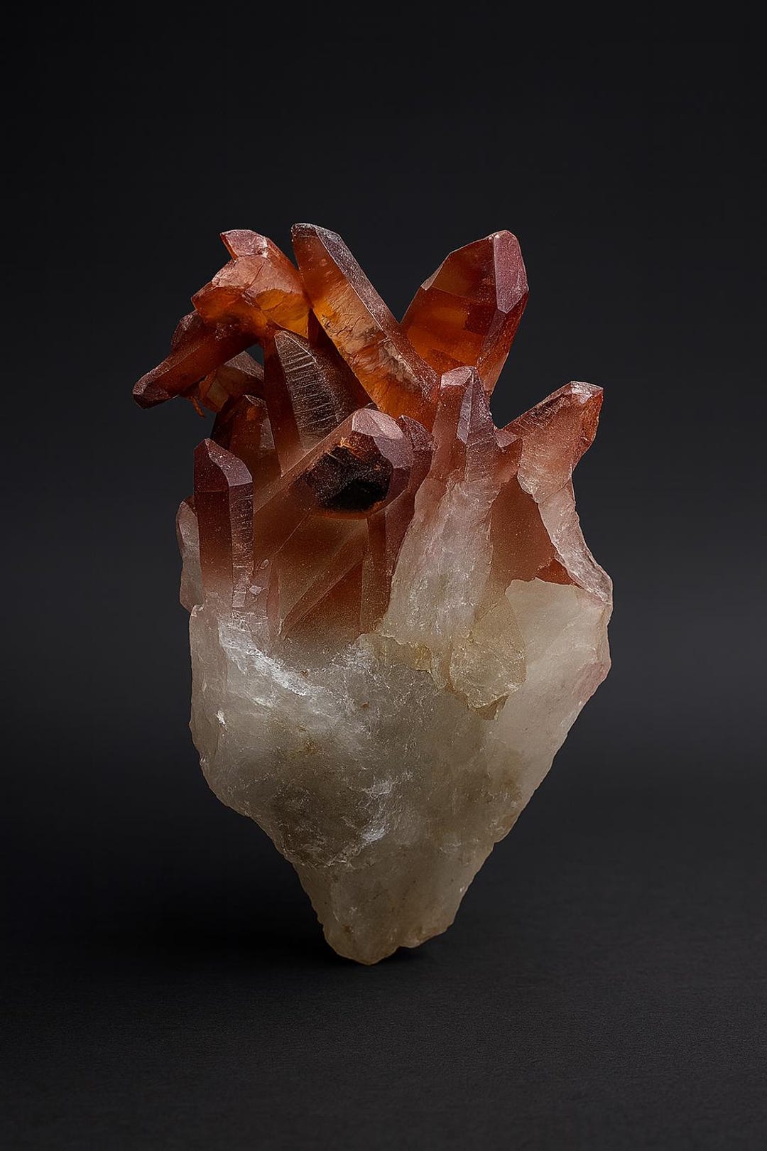Red Quartz Cluster – Natural Hematoid Quartz With Deep Red Terminations ...