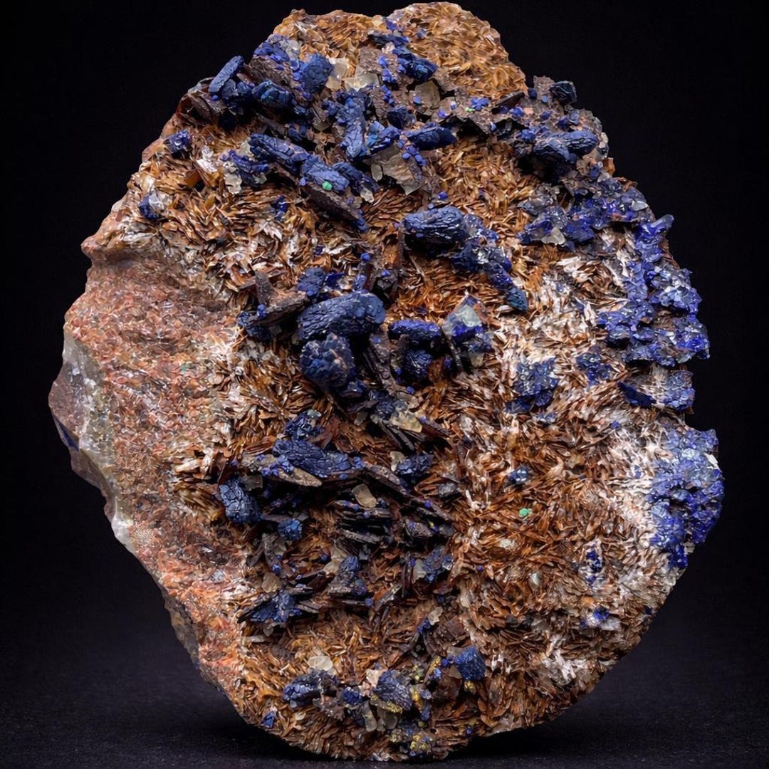 Deep Blue Azurite Crystal Cluster – Moroccan Mineral Specimen - Etsy