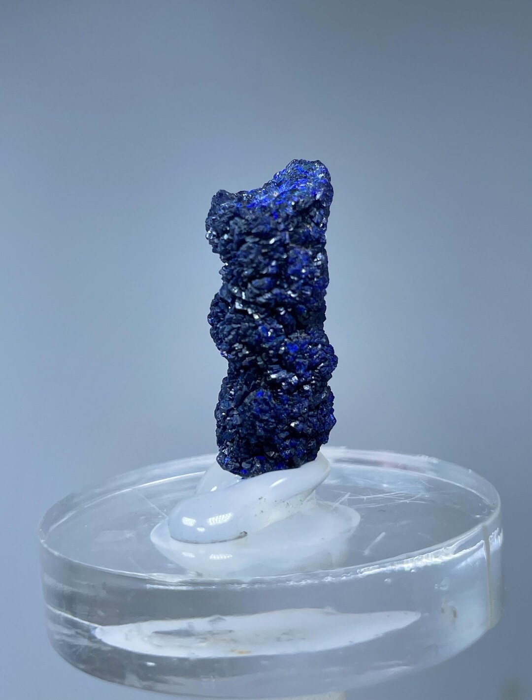 Azurite Stalactite Crystal, Rare Deep Blue Mineral Specimen From Sidi ...