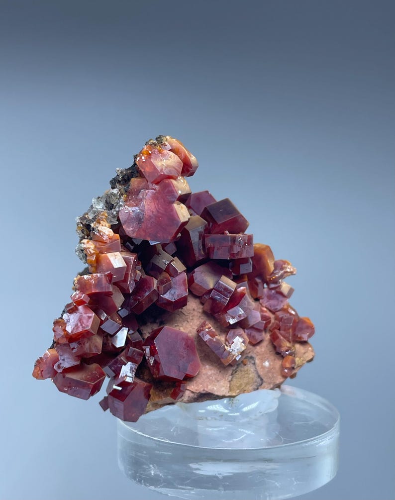 Vanadinite Crystal on Matrix - Red Mineral Specimen From Morocco for ...