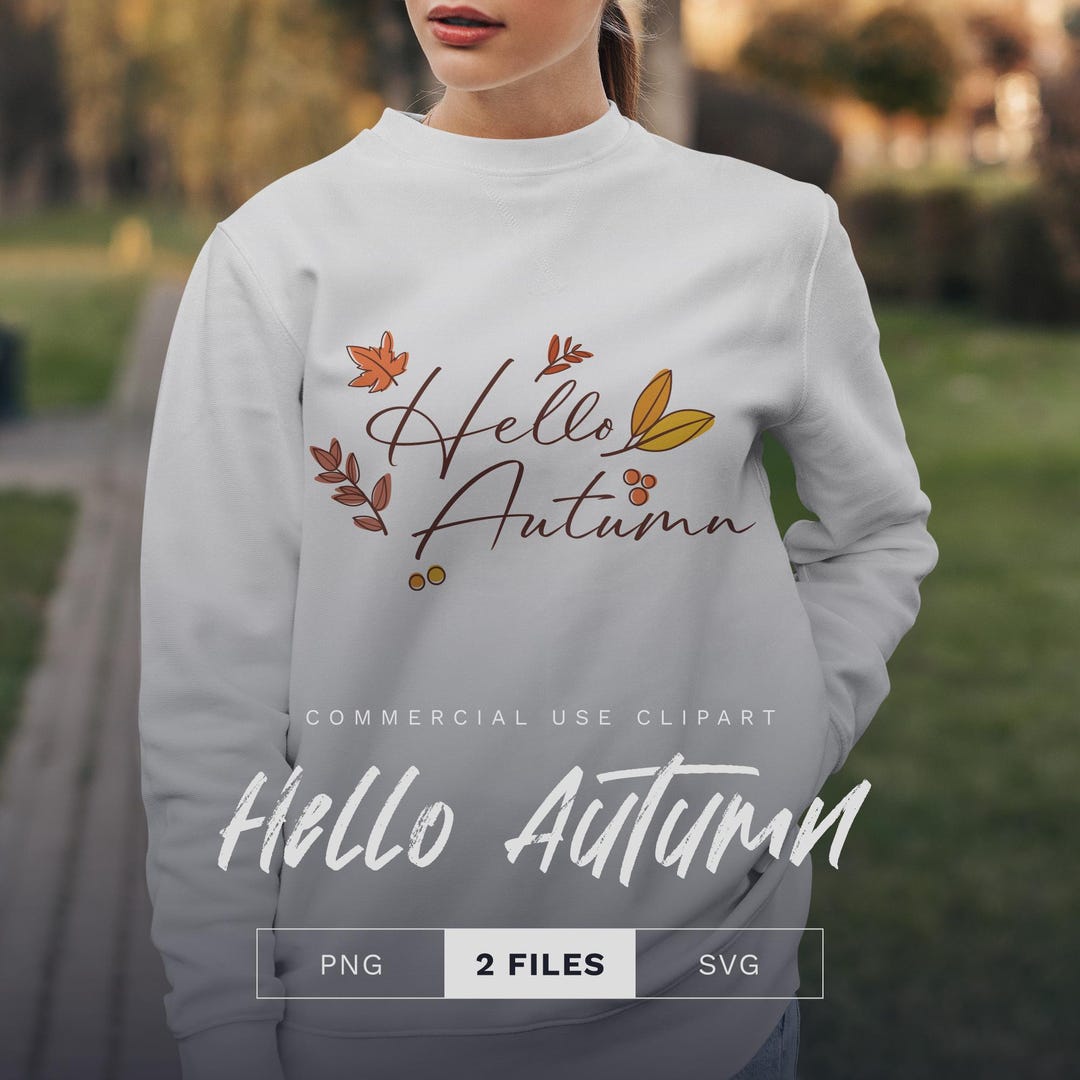 Hello Autumn | Fall Clipart | PNG Format | SVG Format | Instant ...