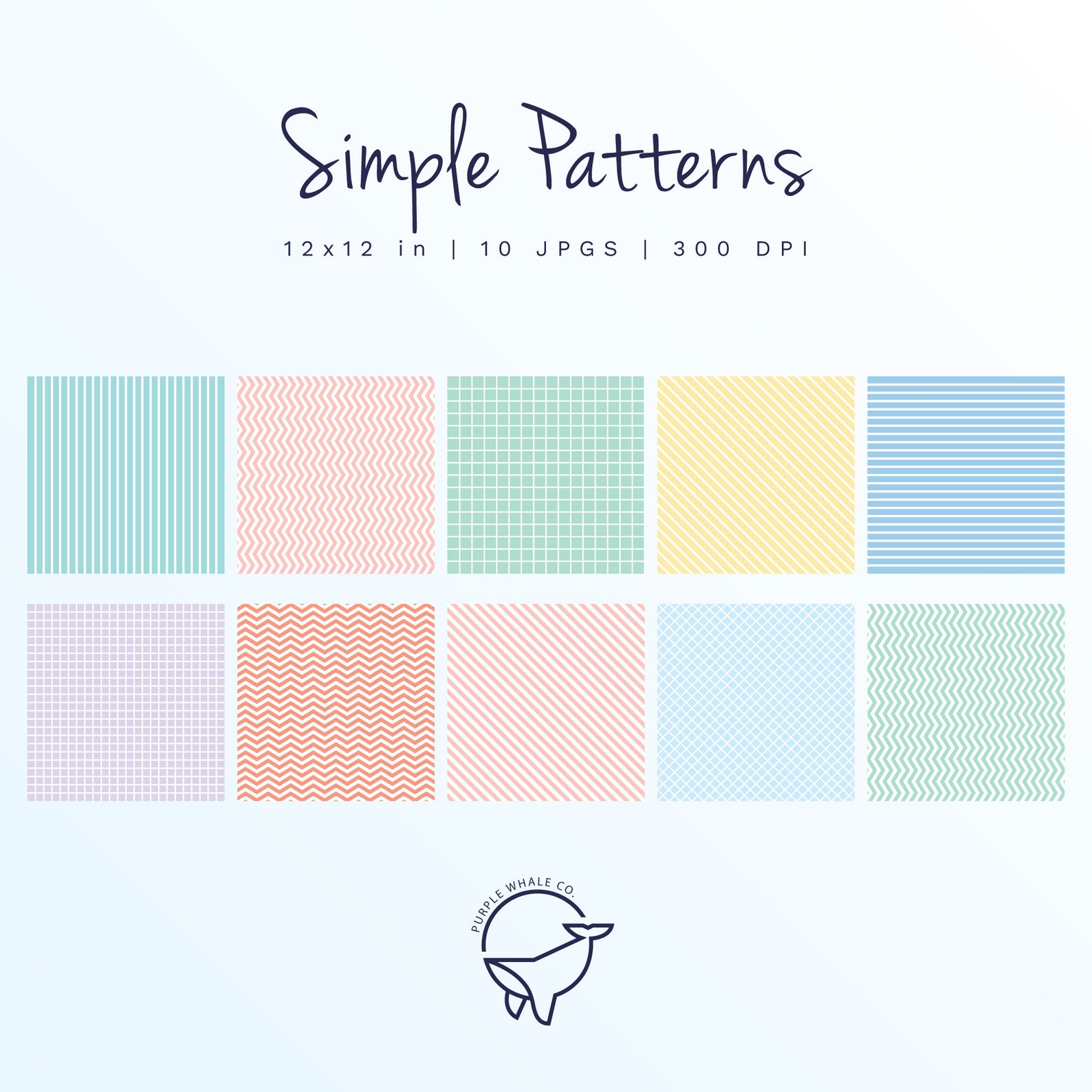 Simple Patterns | Pattern Paper | Digital Paper Pack | Digital ...