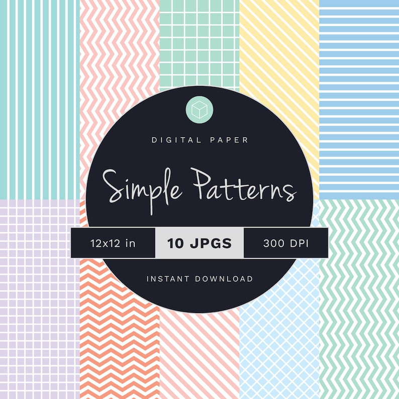 Simple Patterns | Pattern Paper | Digital Paper Pack | Digital ...