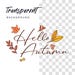 Hello Autumn | Fall Clipart | PNG Format | SVG Format | Instant ...