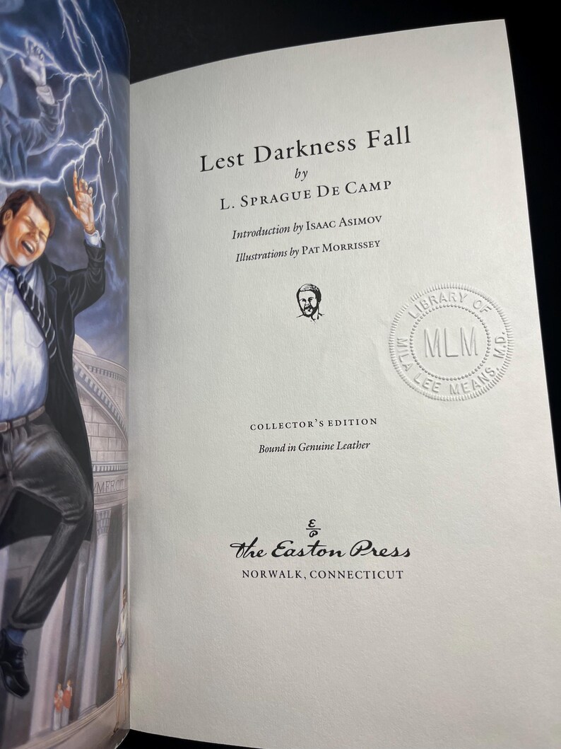 Lest Darkness Fall: by L. Sprague De Camp, Easton Press 1988, Genuine ...