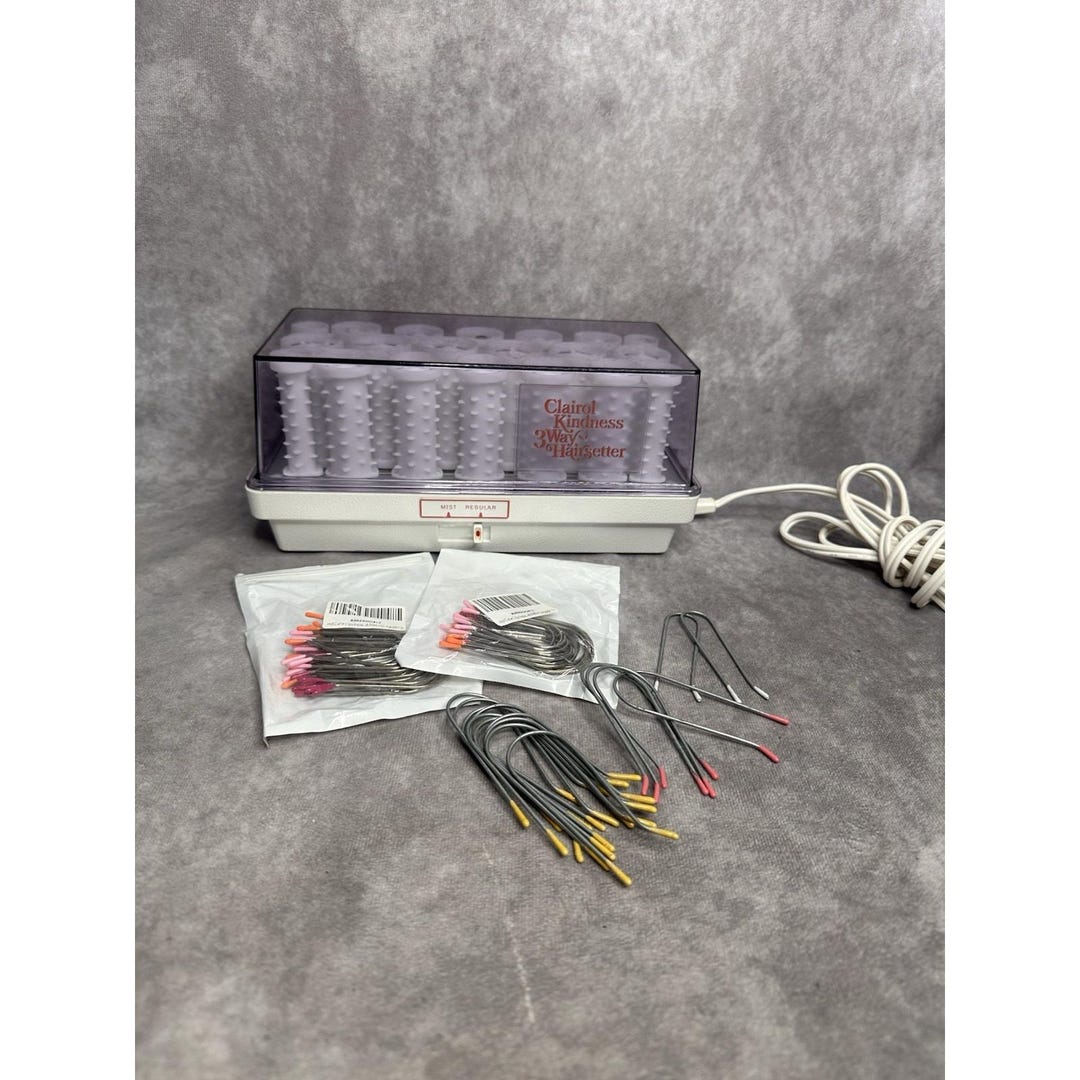 Clairol Kindness 3 Way Hairsetter Hot Mist Rollers Model K-420S With ...