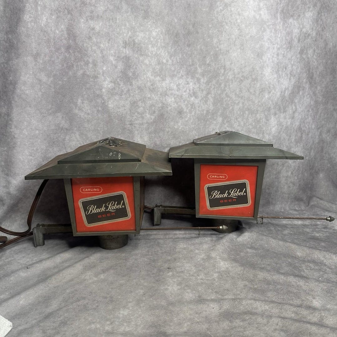 Black Label Beer Carling Lights Signs Vintage Set 2 Wall Mount - Etsy