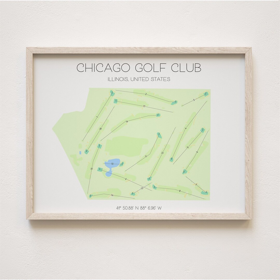 Chicago Golf Club Poster Chicago Poster Golf Course Print UNFRAMED - Etsy