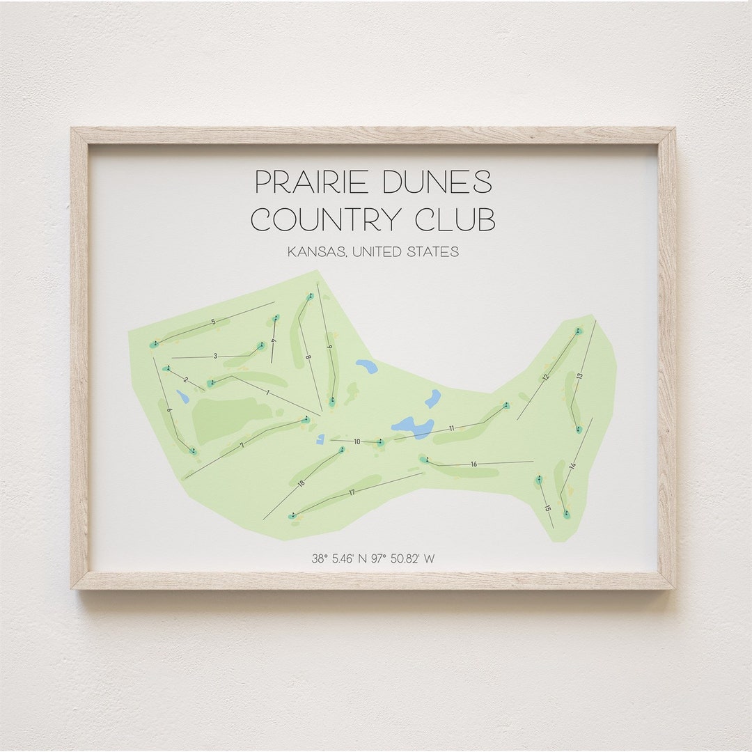 Prairie Dunes Golf Club Poster Prairie Dunes Poster Golf Course Print ...