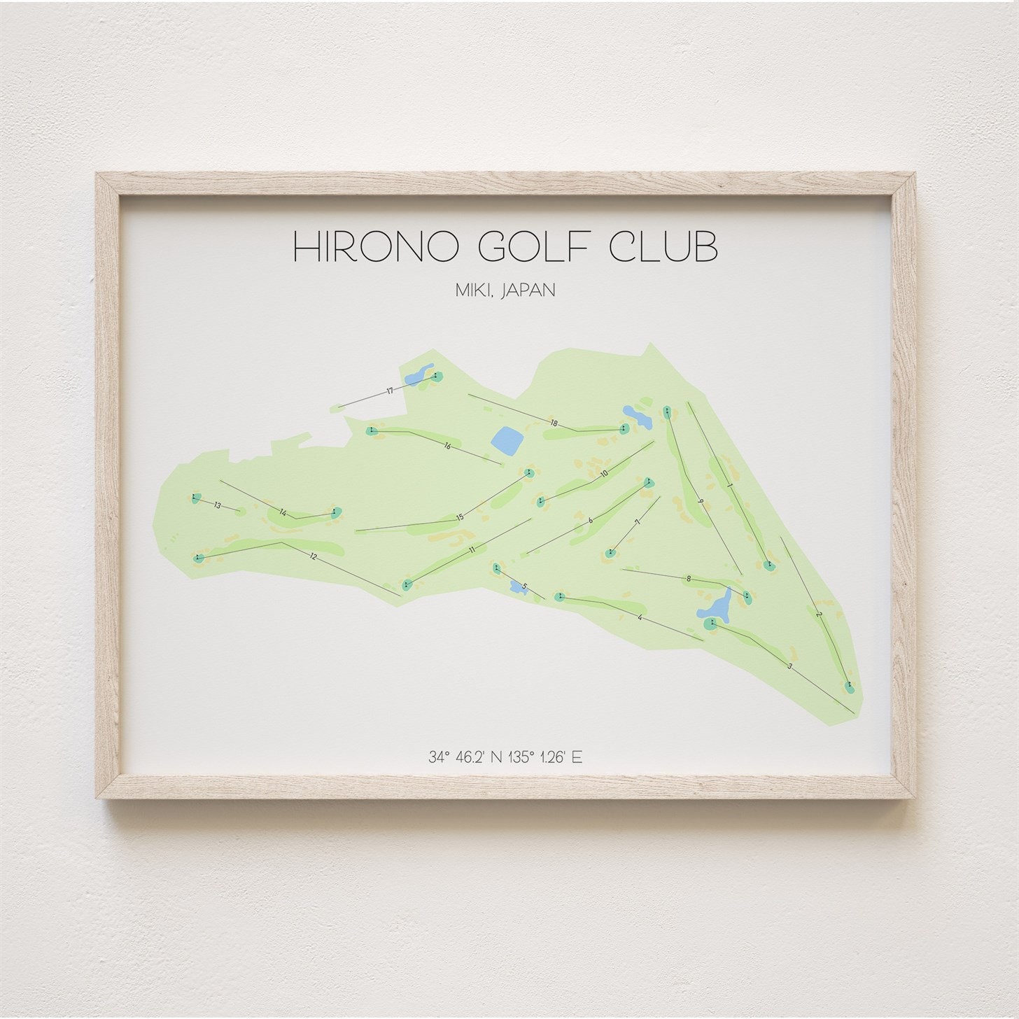 Hirono Golf Club Poster Hirono Poster Golf Course Print UNFRAMED - Etsy